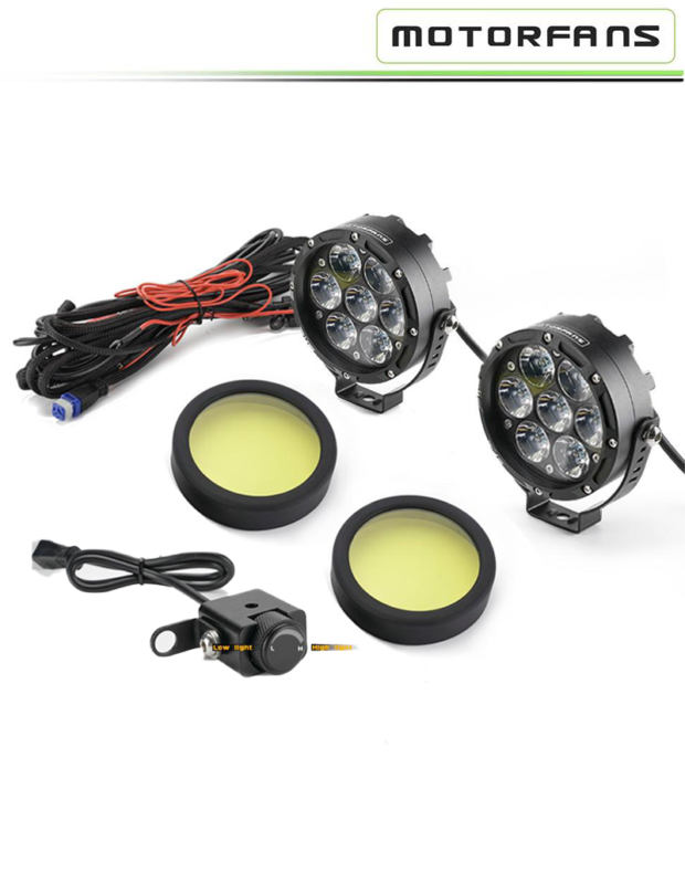 Motorfans L7 65W Fully Dimmable 6500K 7500LM Spot Beam LED Auxiliary ...